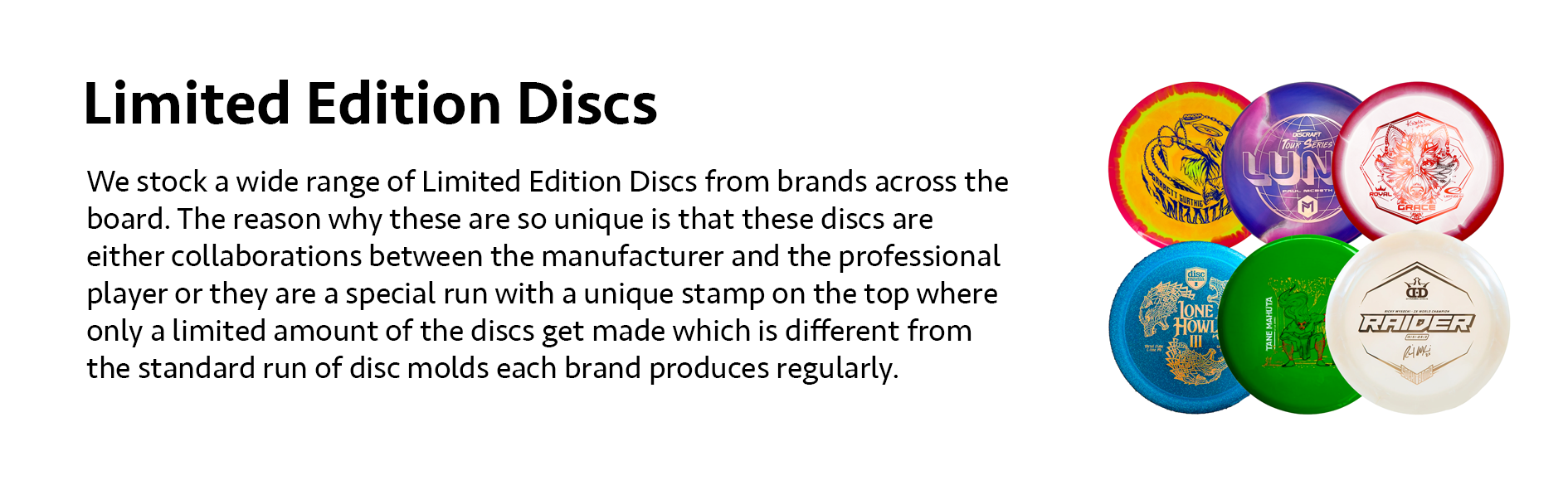 Limited Edition Discs – New Zealand Disc Sports Supplies