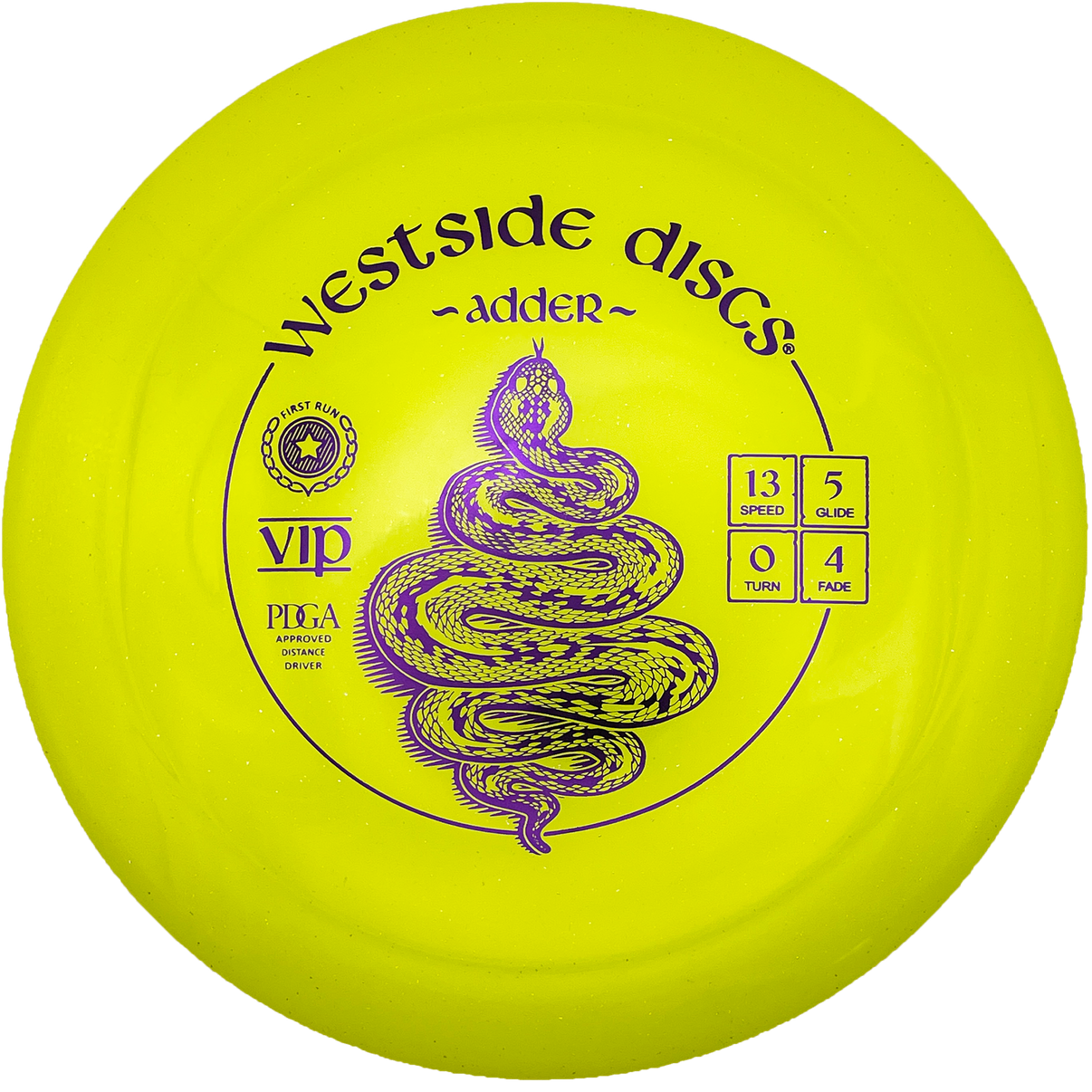 Westside Adder - VIP Line - Yellow – New Zealand Disc Sports Supplies
