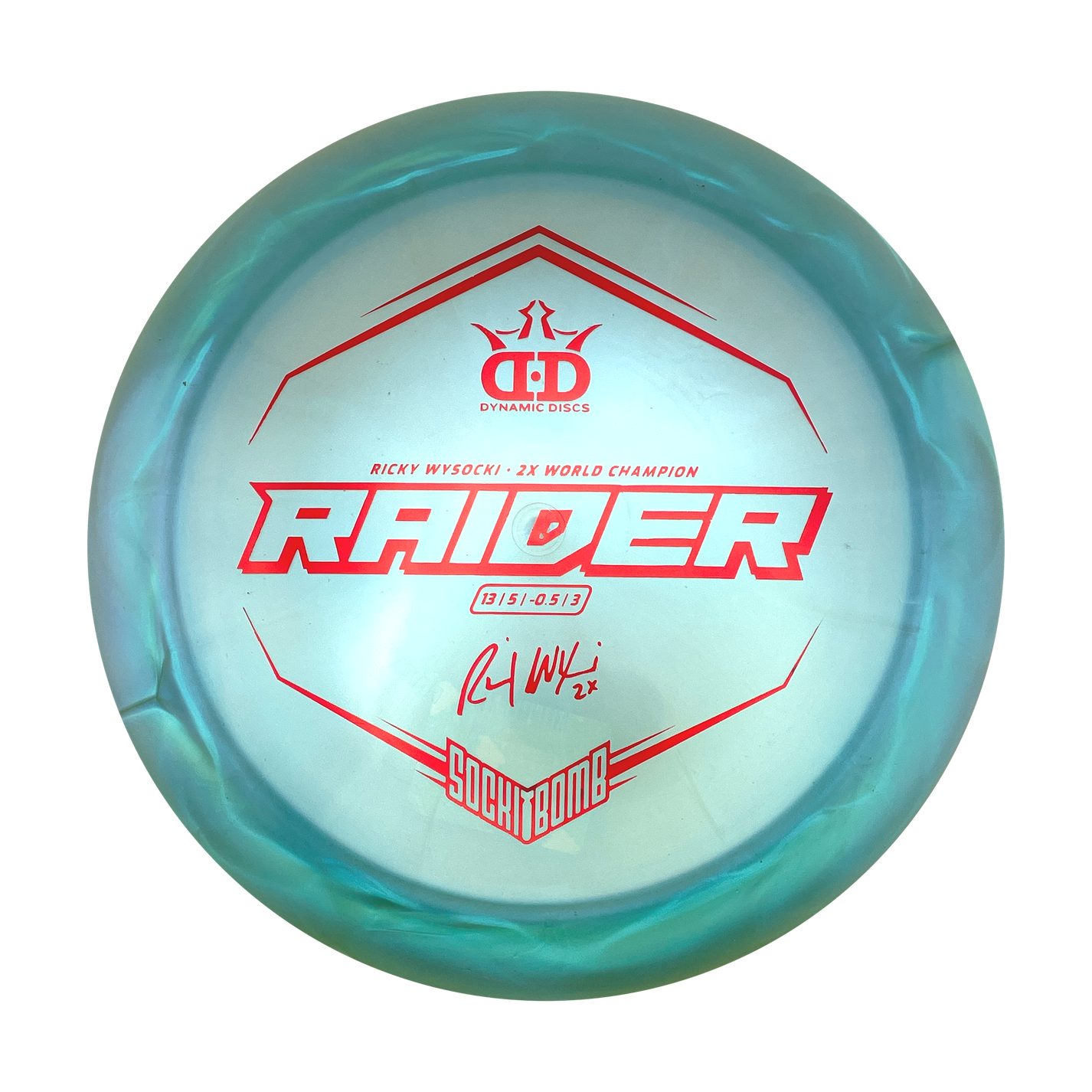 Dynamic Discs Raider - Ricky Wysocki - Lucid Ice Line - Turquoise – New ...